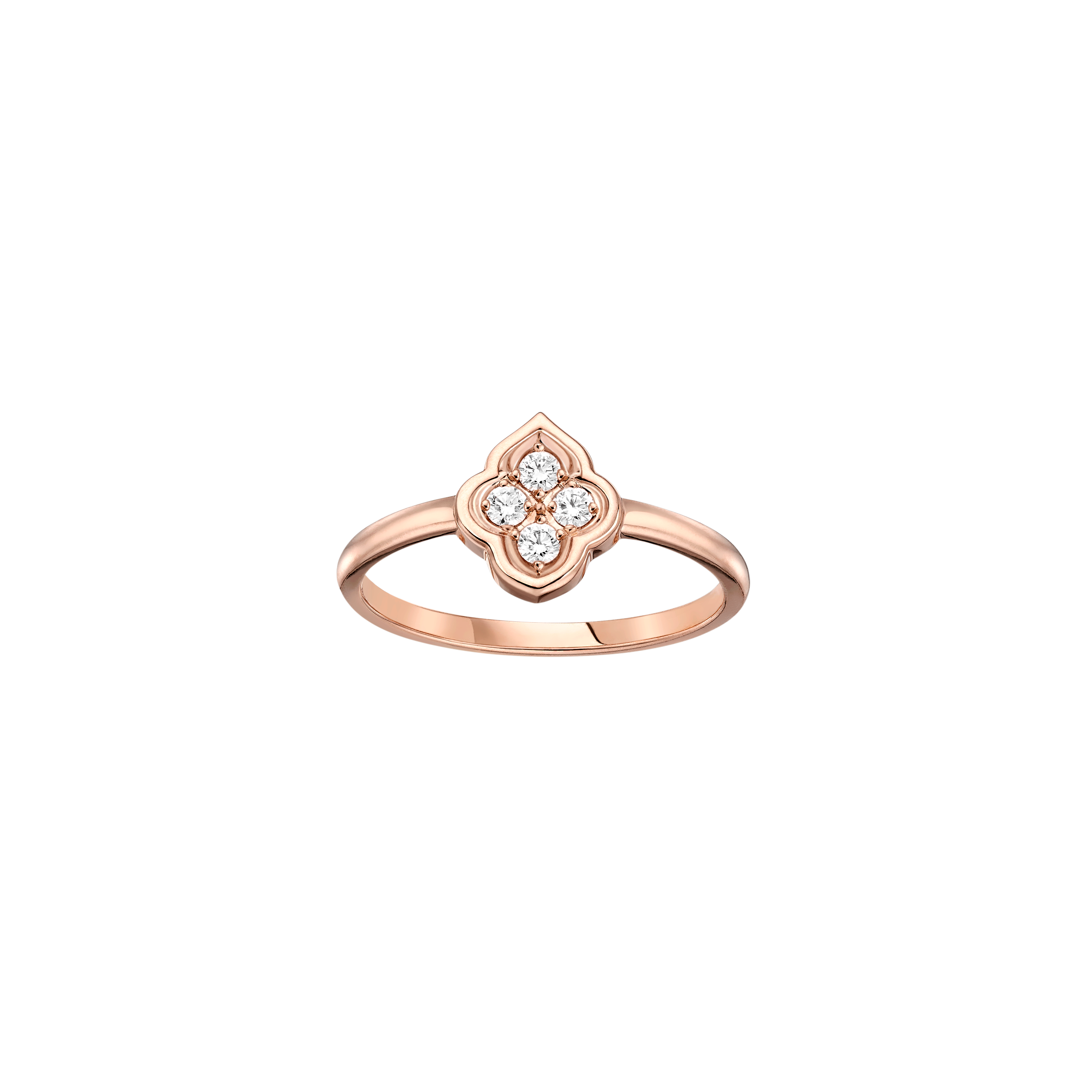 Luce - 4 Diamond Rose Gold Ring – HRH Joaillerie
